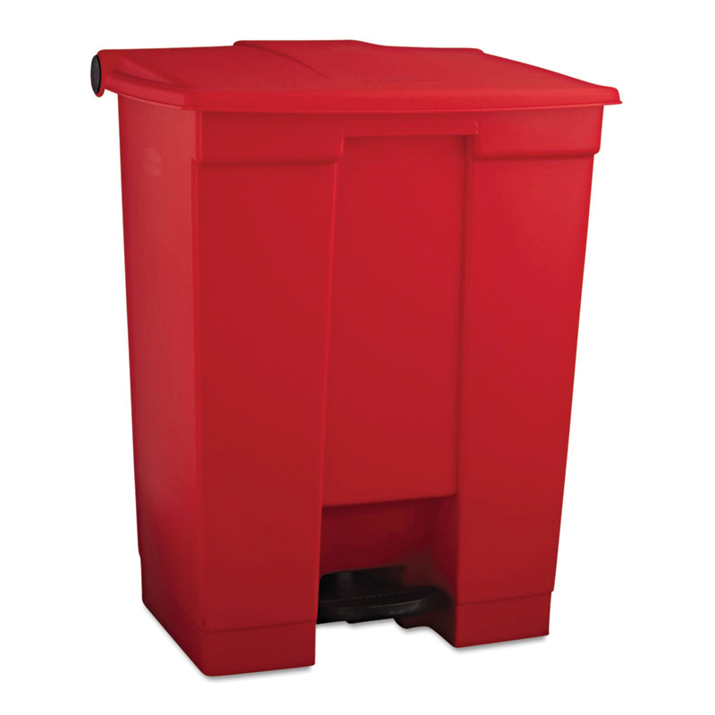 Rubbermaid 18 Gallon Indoor Biohazard Step-On Waste Container - Red ...